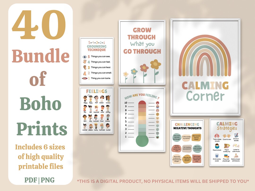 40 Calm Corner Posters: Create a Calm Down Corner With Calming ...