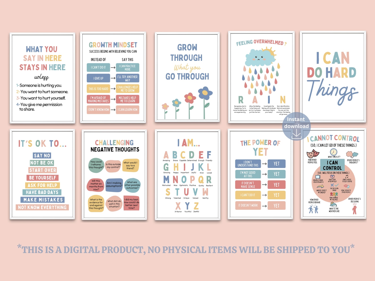 30 School Counseling Posters, School Counselor Office Decor ...