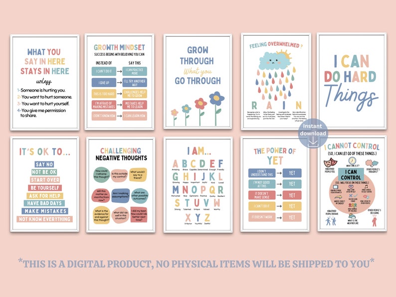 30 School Counseling Posters, School Counselor Office Decor ...