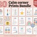 20 Calm Down Corner Posters Sign Kit Calming Decor Print Counselor ...