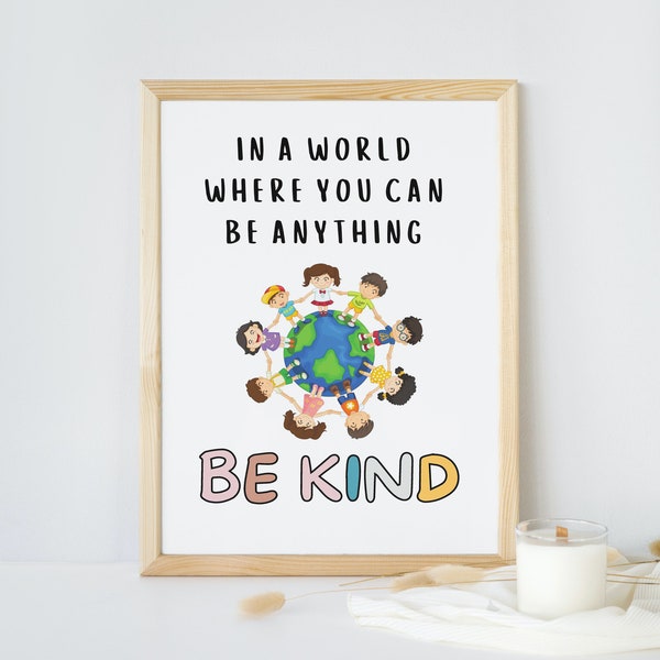 Be Kind Poster - Etsy UK