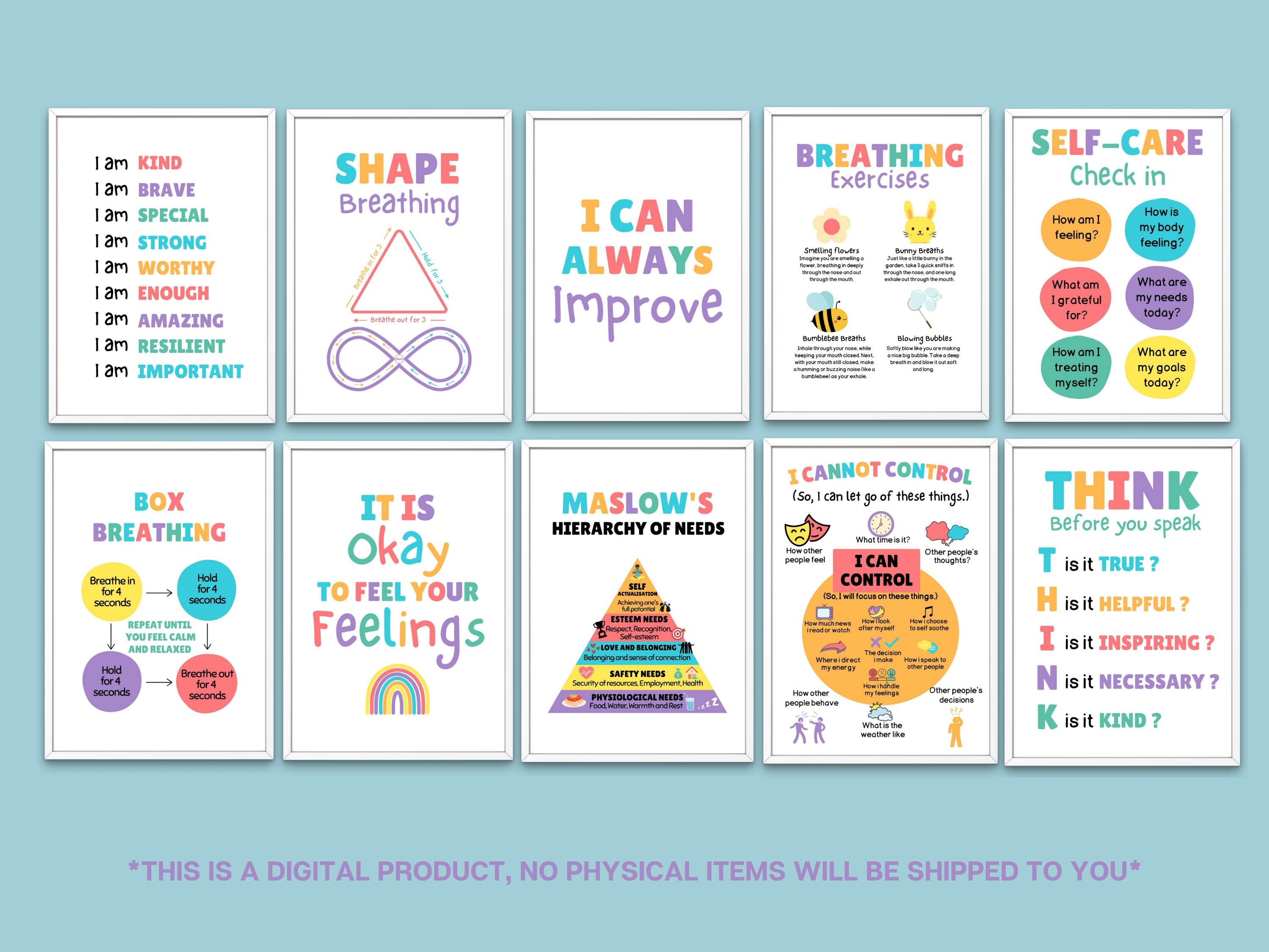 30 Coping Skills Posters for Toddler: Empower Emotions, Feelings, and ...