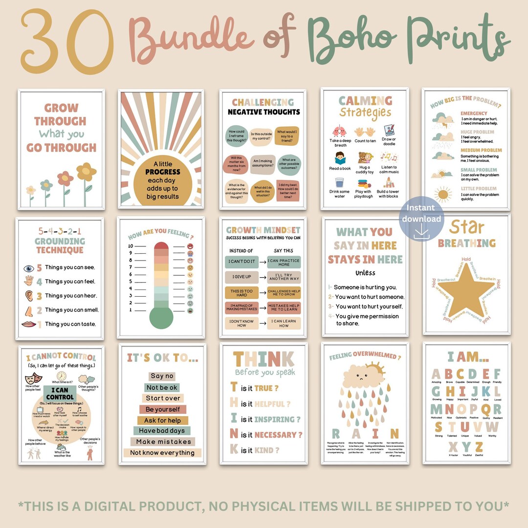 30 Boho School Counselor Office Decor, School Counselor Poster Sign ...