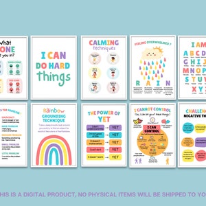 30 Coping Skills Posters for Toddler: Empower Emotions, Feelings, and ...