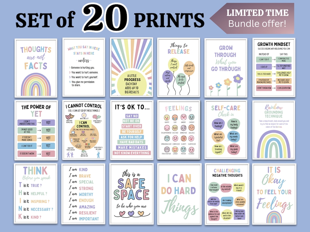 20 School Counseling Posters Signs Guidance Counselor Posters Counselor ...