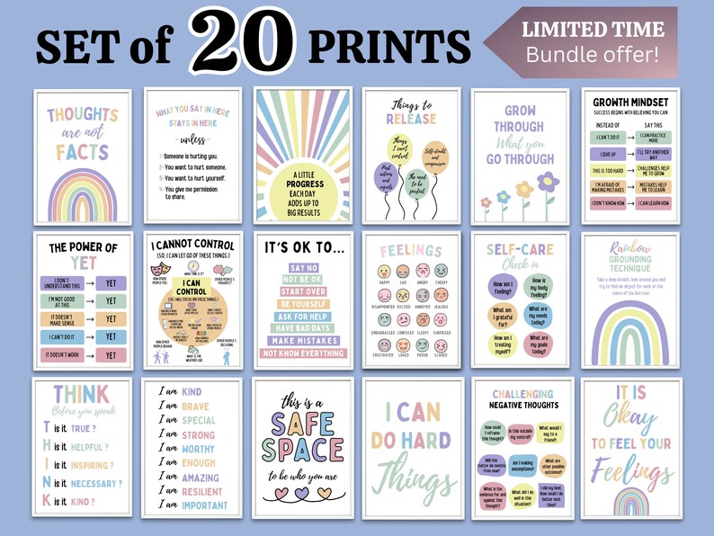 20 School Counseling Posters Signs Guidance Counselor Posters Counselor ...