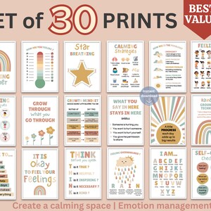 30 Boho Calming Corner Posters Printable, Calm Corner Sign, Calming ...