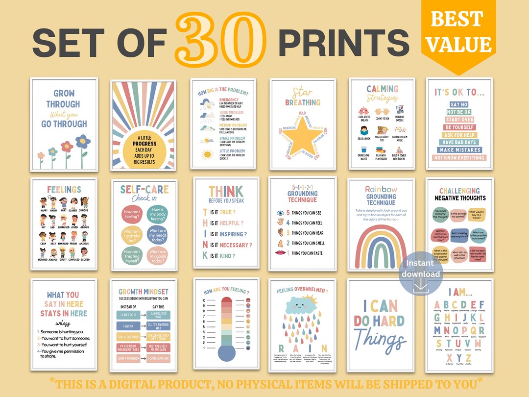 Zones of Regulation Posters: Enhance Your Calm Corner With 30 Prints ...