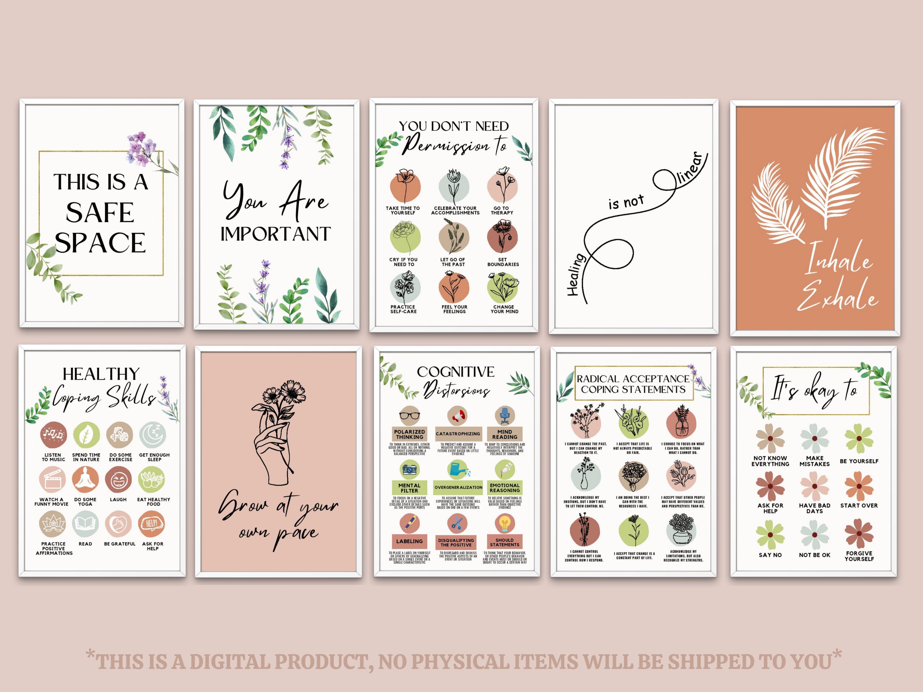 20 Therapy Office Decor Mental Health Poster Therapist Decor Therapy ...