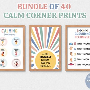 40 Calm Down Corner Posters Printable, Calming Classroom Posters, Calm ...