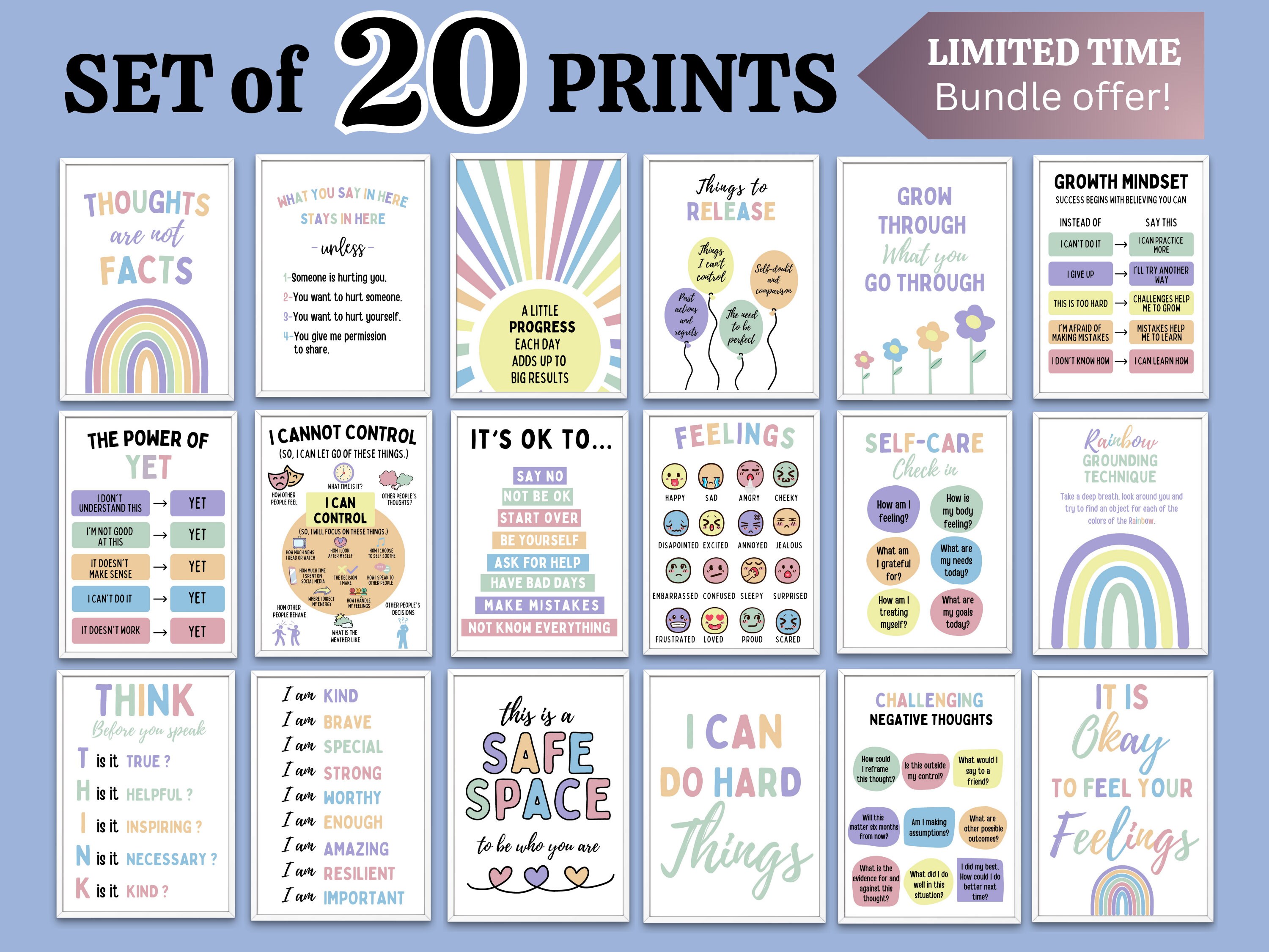 20 School Counseling Posters Signs Guidance Counselor Posters - Etsy