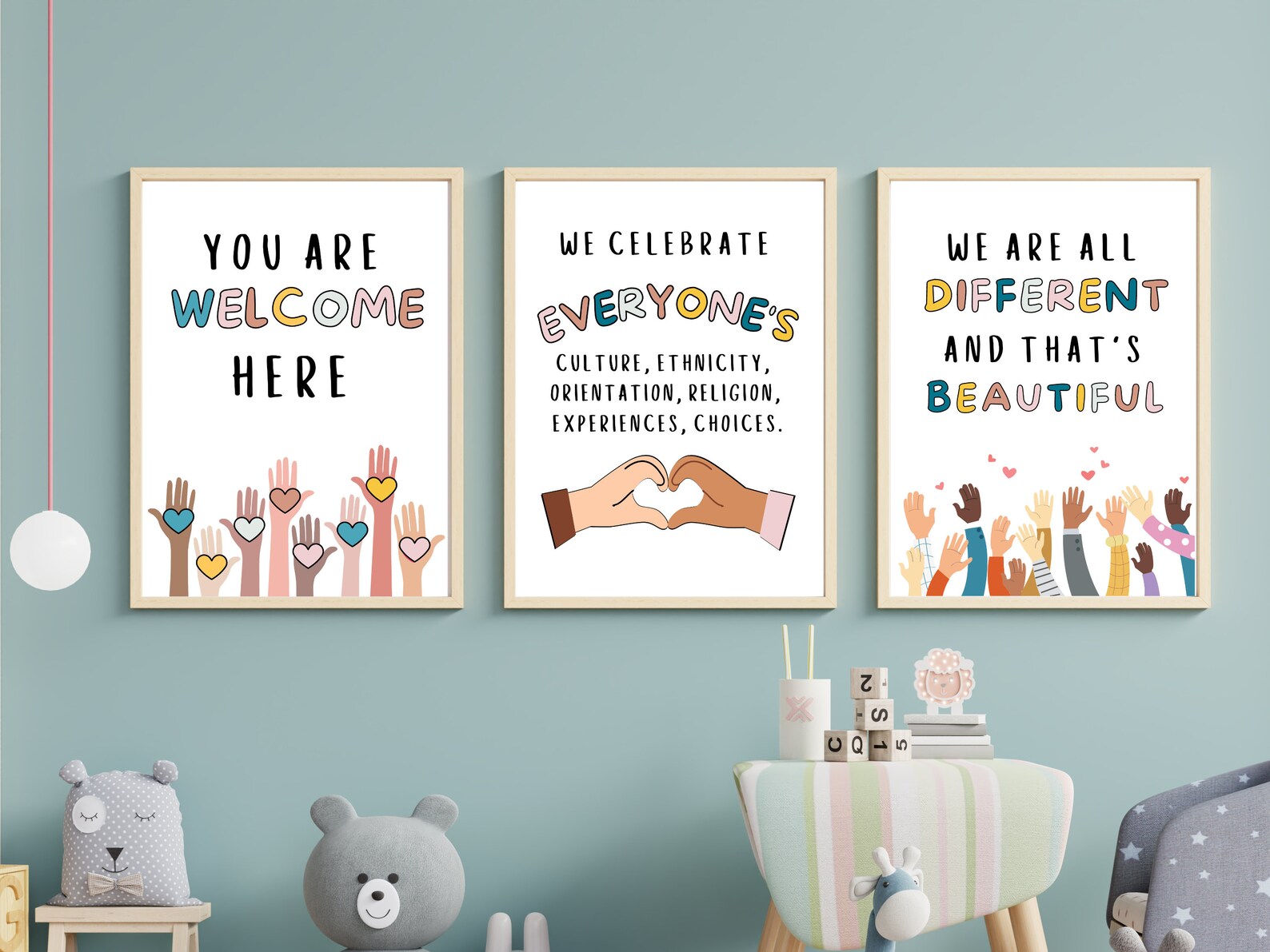 12 Inclusion Posters, Inclusive Classroom Decor Poster, Safe Space Sign ...