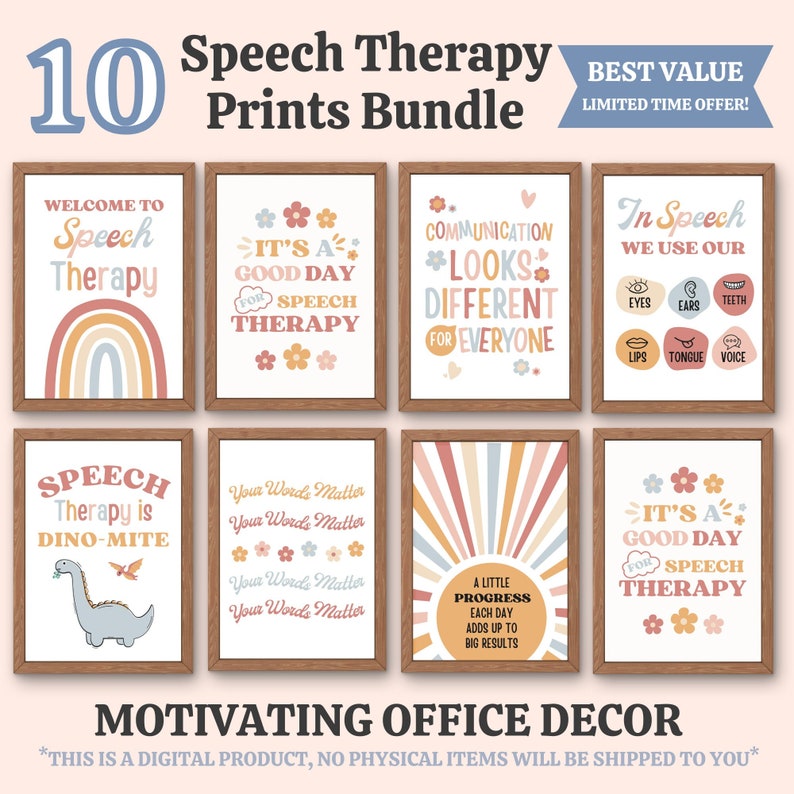 10 Speech Therapy Room Decor, Speech Therapy Poster, Speech Sign ...