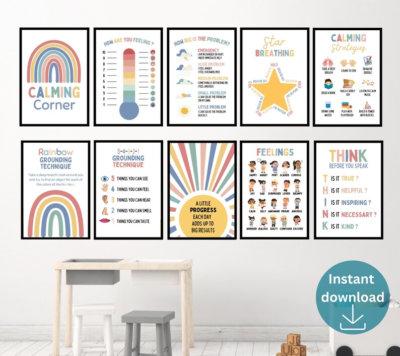10 Calming Corner Posters, Calm Down Corner Poster Printable, Calm ...