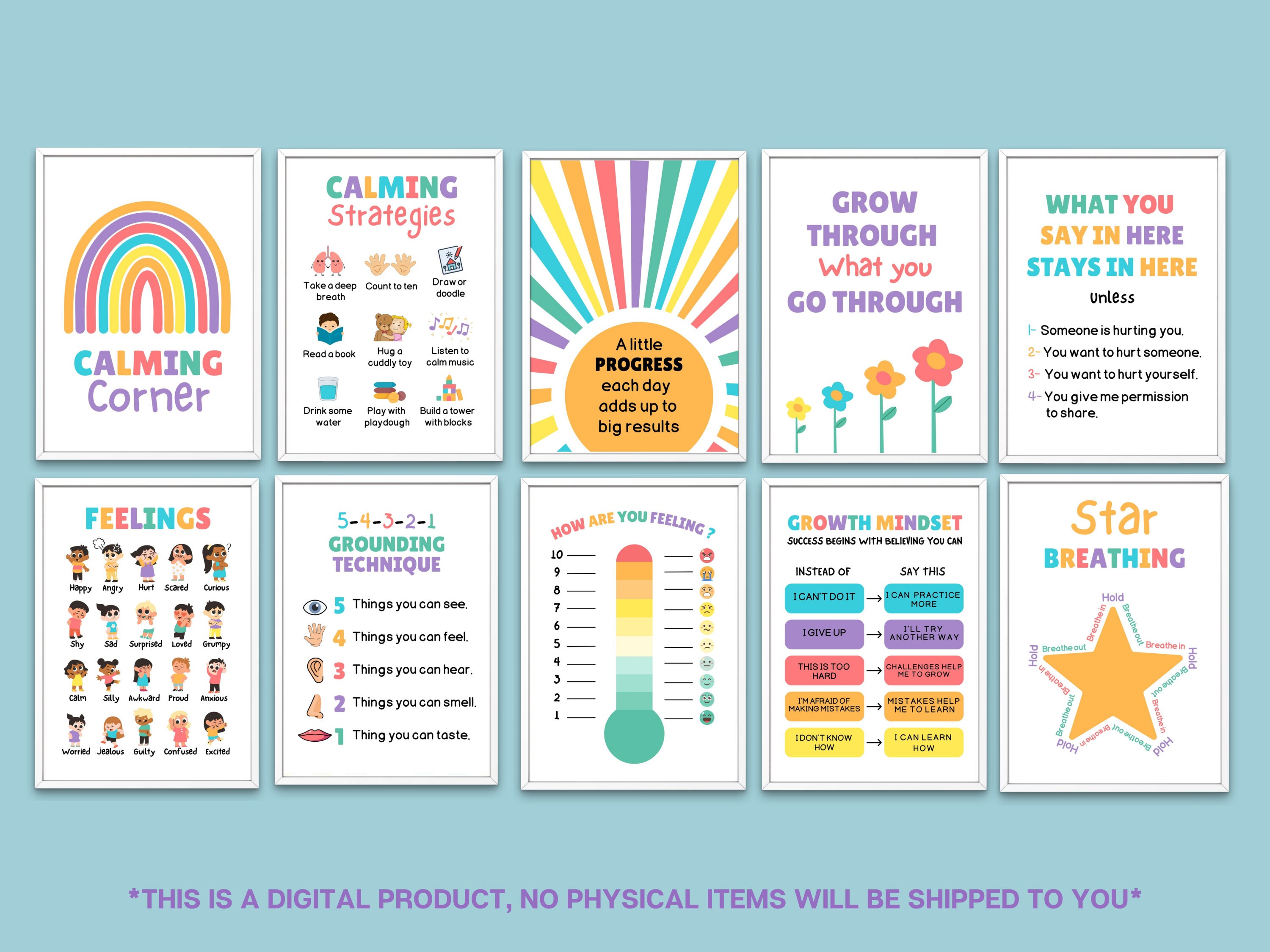 30 School Counseling Signs Posters, Psychologist Office Decor ...