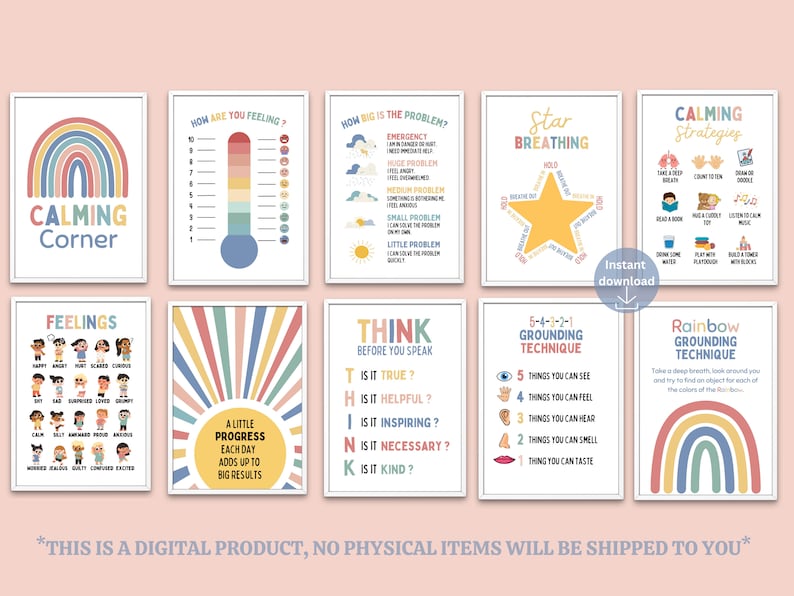 30 School Counseling Posters, School Counselor Office Decor ...