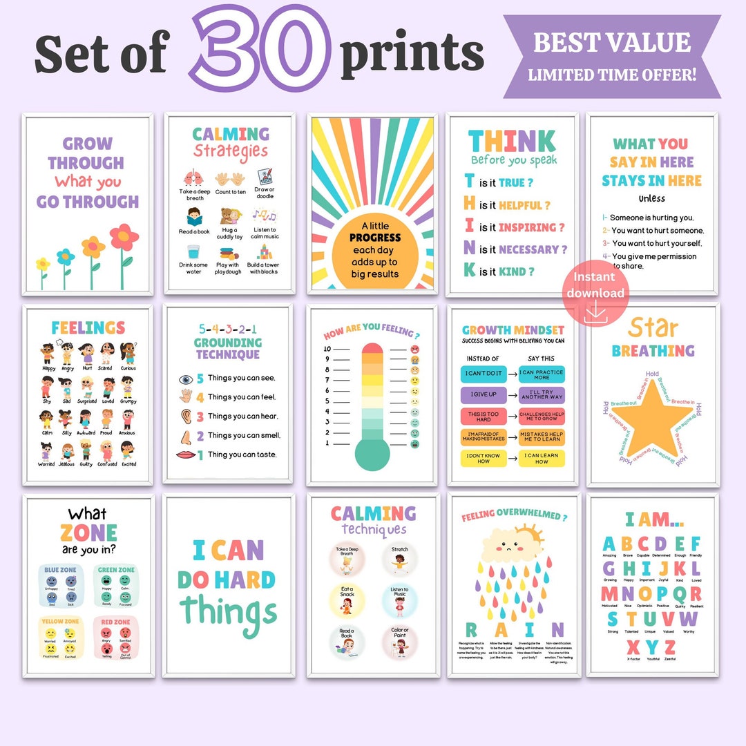 30 School Counselor Posters, School Psychology Office Decor Poster ...