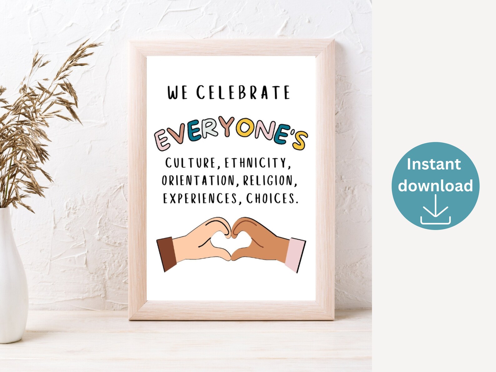 12 Inclusion Posters, Inclusive Classroom Decor Poster, Safe Space Sign ...