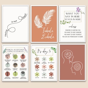 20 Mental Health Posters, Therapist Office Decor, School Counselor ...