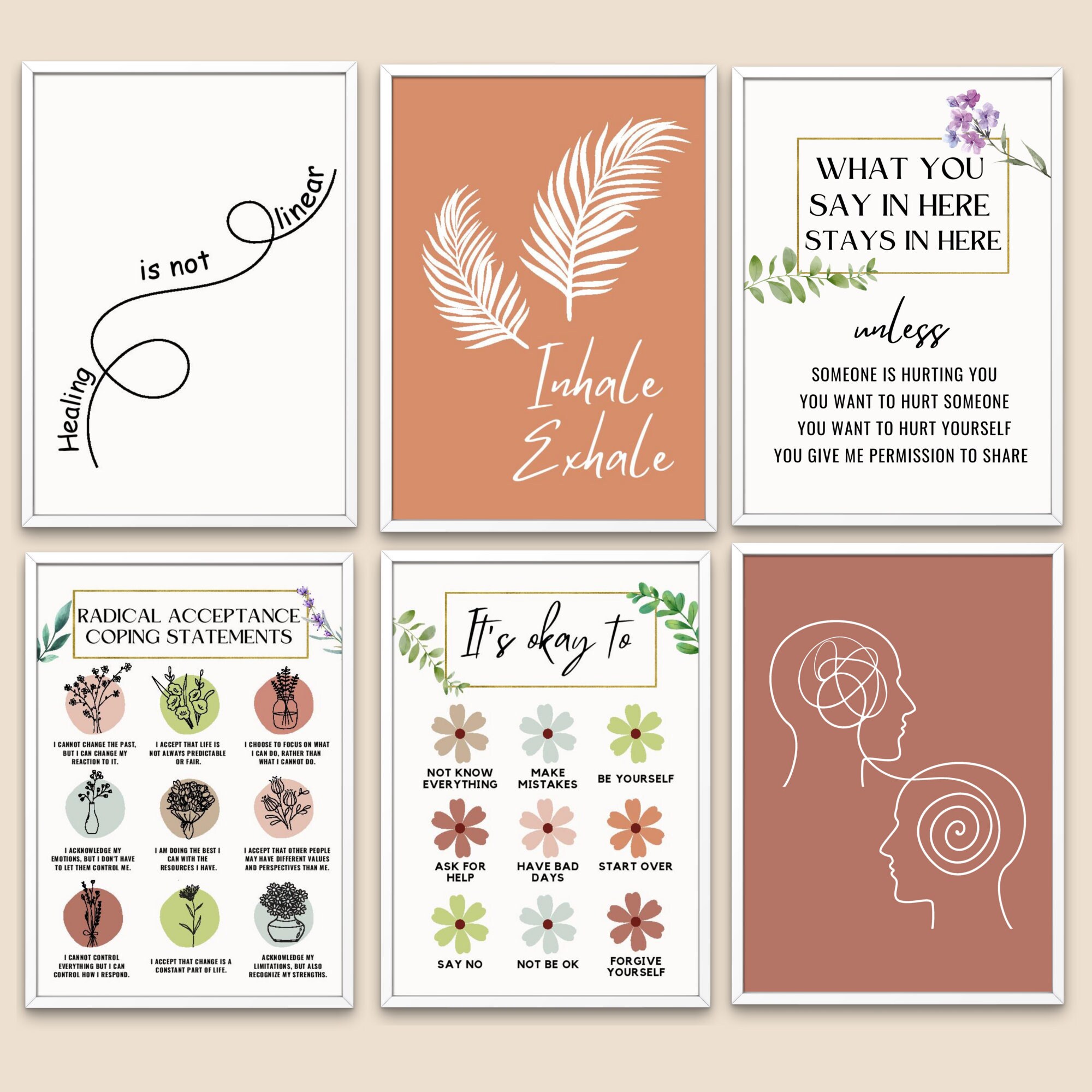 20 Therapist Office Decor, Mental Health Poster, Therapy Office Art ...