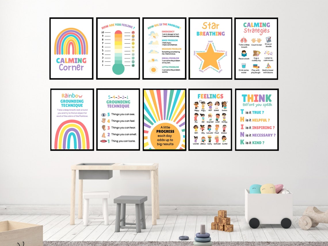 30 Coping Skills Posters for Toddler: Empower Emotions, Feelings, and ...