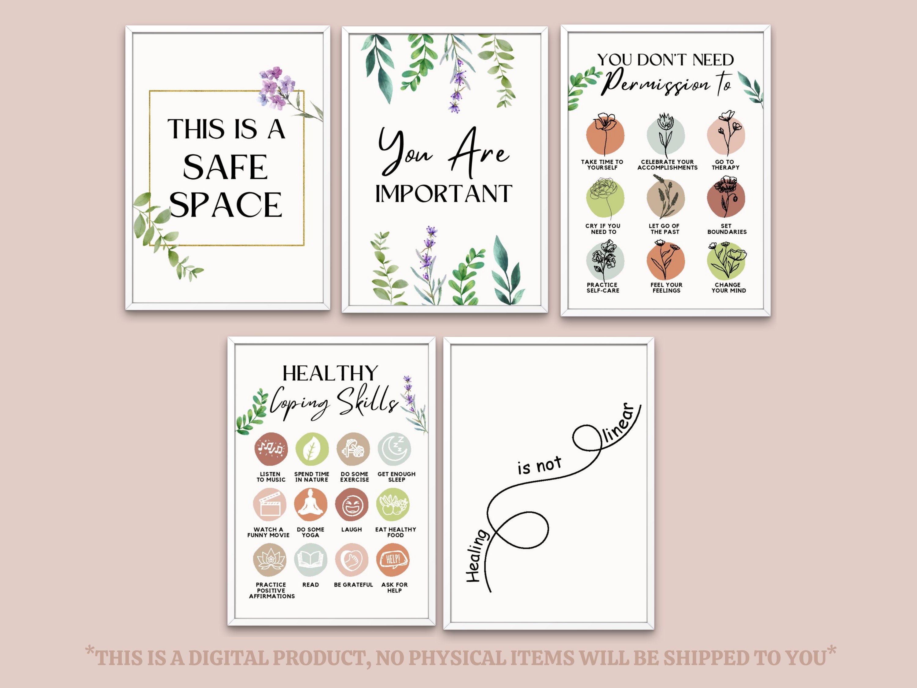 15 Therapist Office Decor Signs Therapy Wall Art Counseling Posters ...
