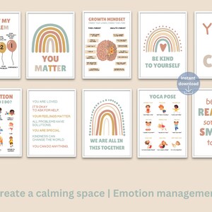 50 Boho Calming Corner Posters Printable, Calm Corner Sign, Calming ...