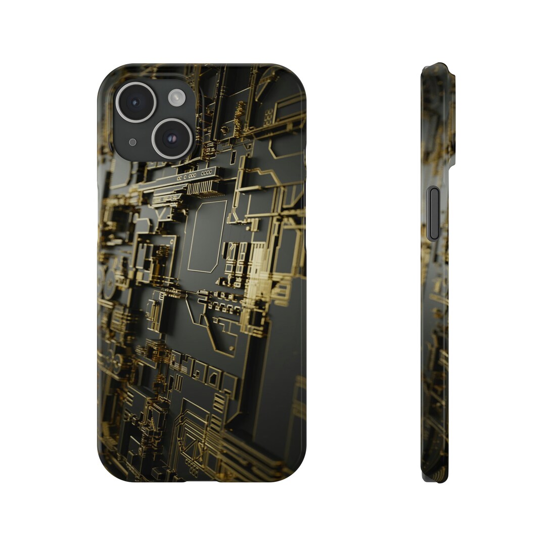 IPhone Computer Inside Chips(black and Gold) Slim Phone Cases - Etsy