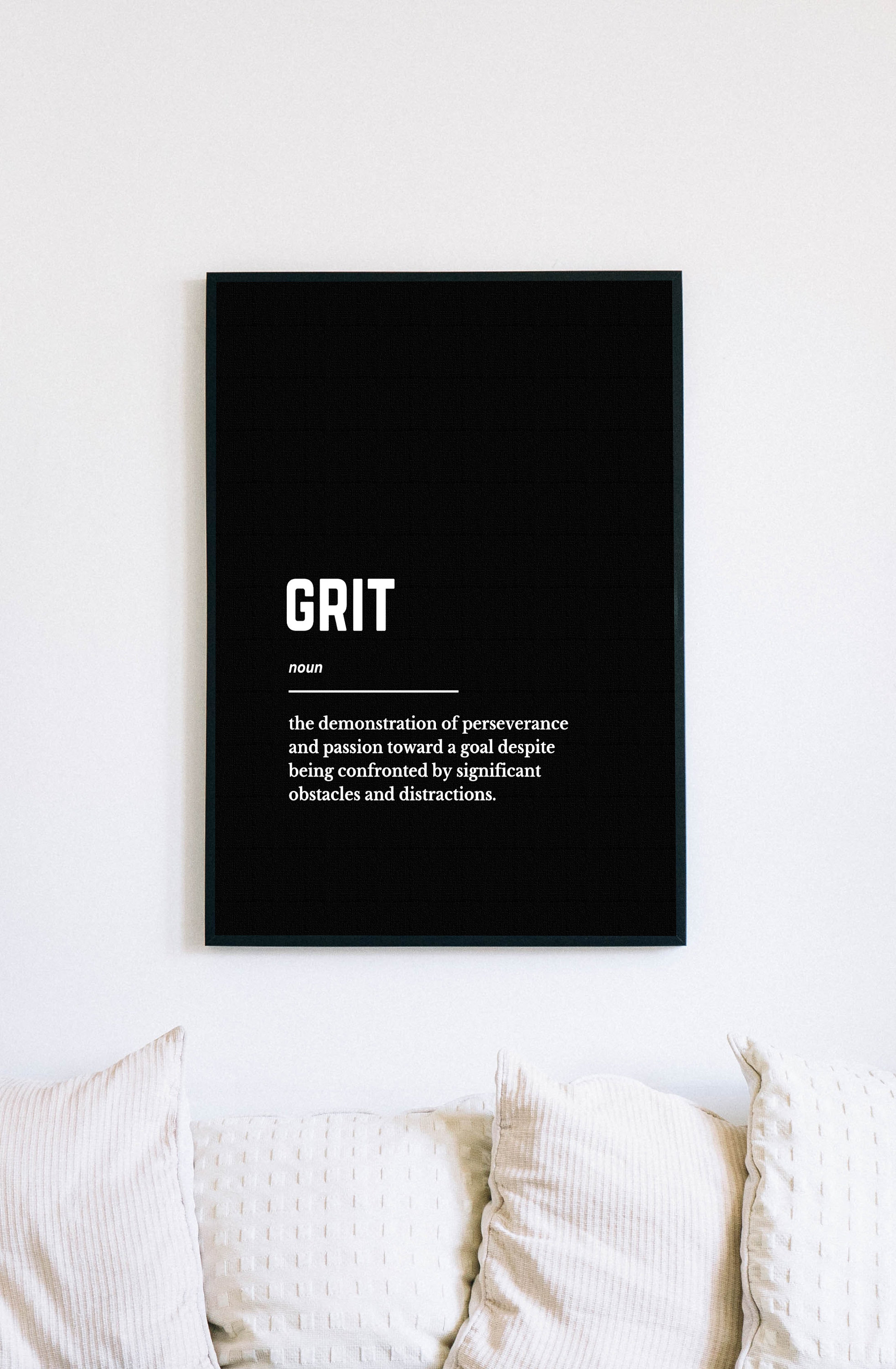 Grit Definition Wall Art, Motivational Wall Art, Printable Wall Art ...