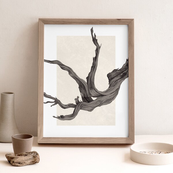 Japandi Tree Sketch - Etsy