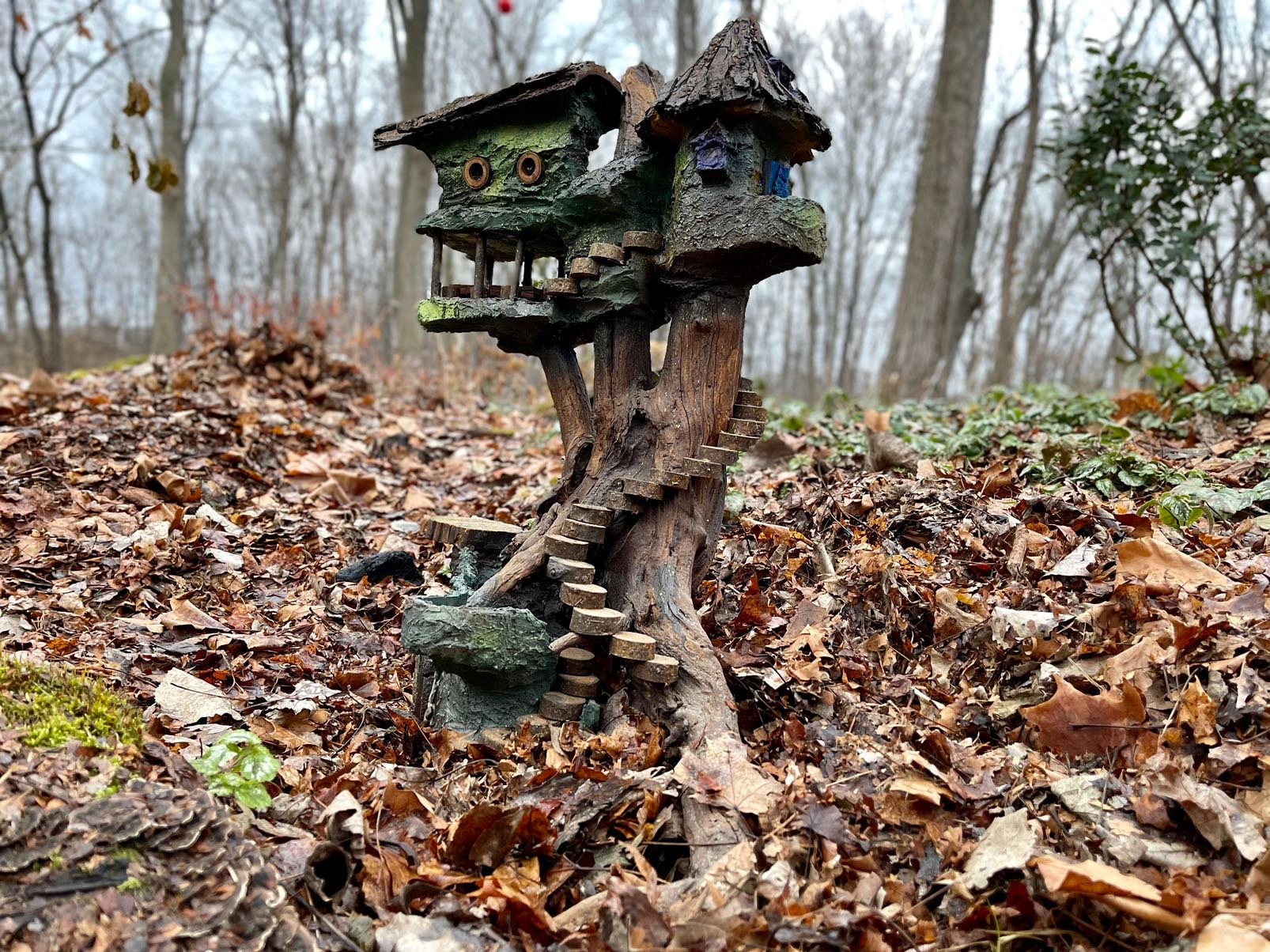 Carved Gnome Tree Houses