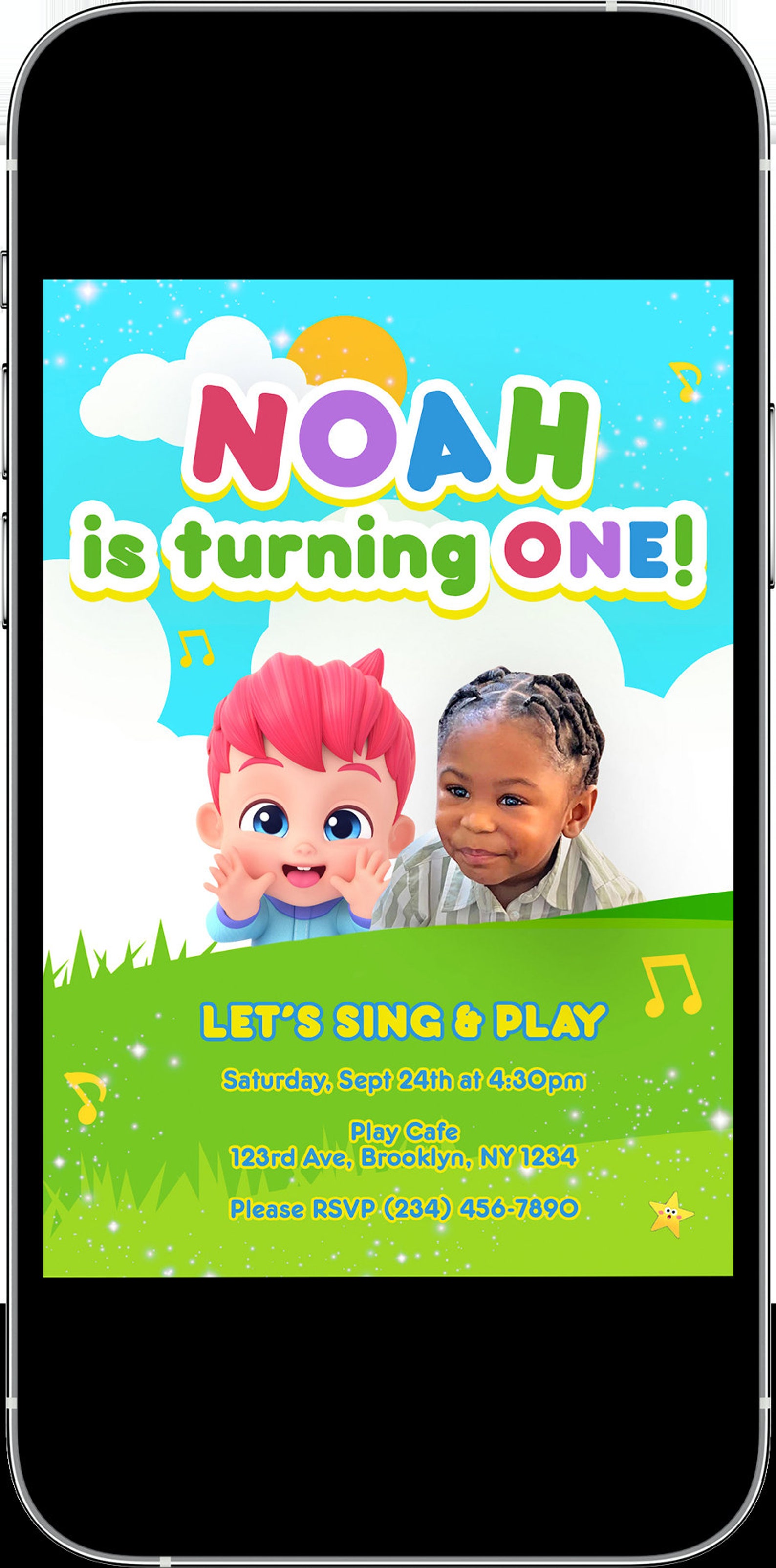 Bebefinn Birthday Invitation for Boy or Girl, Custom Design, Digital ...