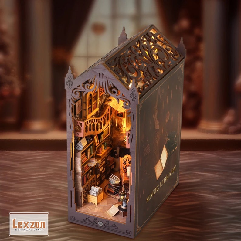 Wizard Book Nook Magic Library Kit Cute Crafty Gift for Book Lovers ...