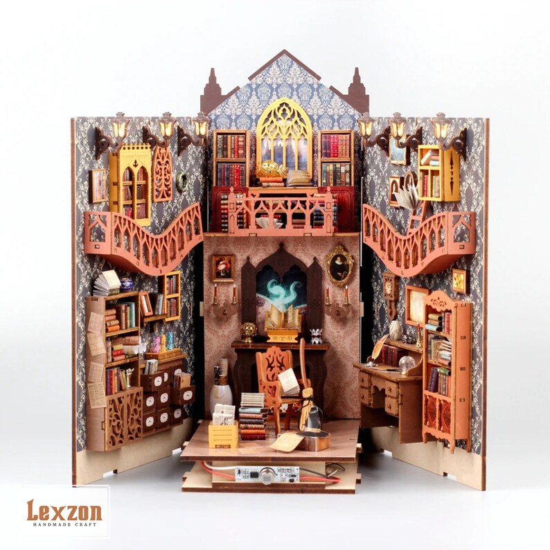 Wizard Book Nook Magic Library Kit Cute Crafty Gift for Book Lovers ...