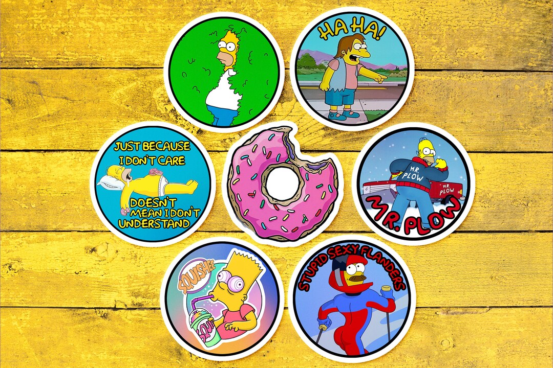 Simpsons Mega Sticker Pack 7 Stickers - Etsy