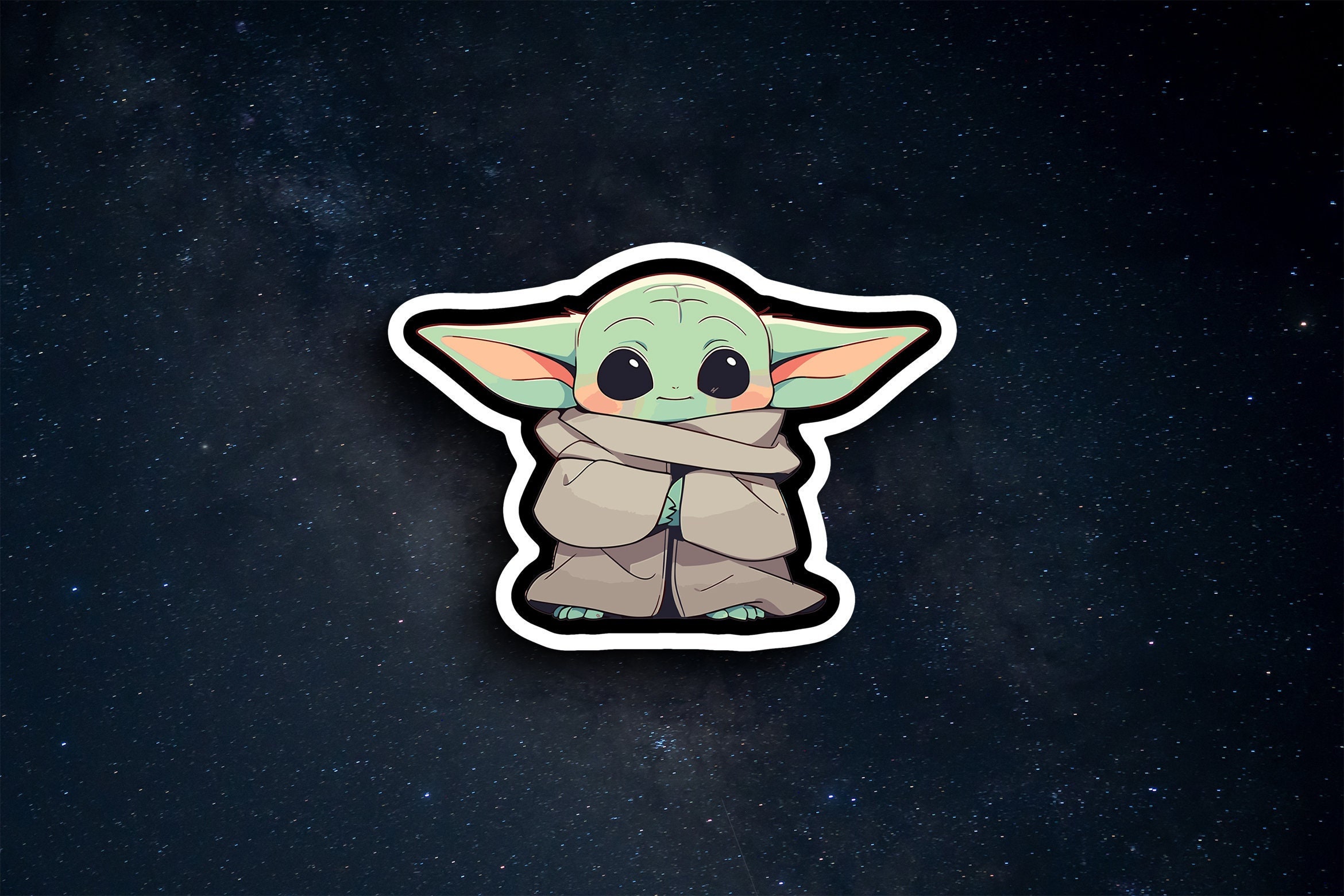 Grogu Star Wars Sticker - Etsy