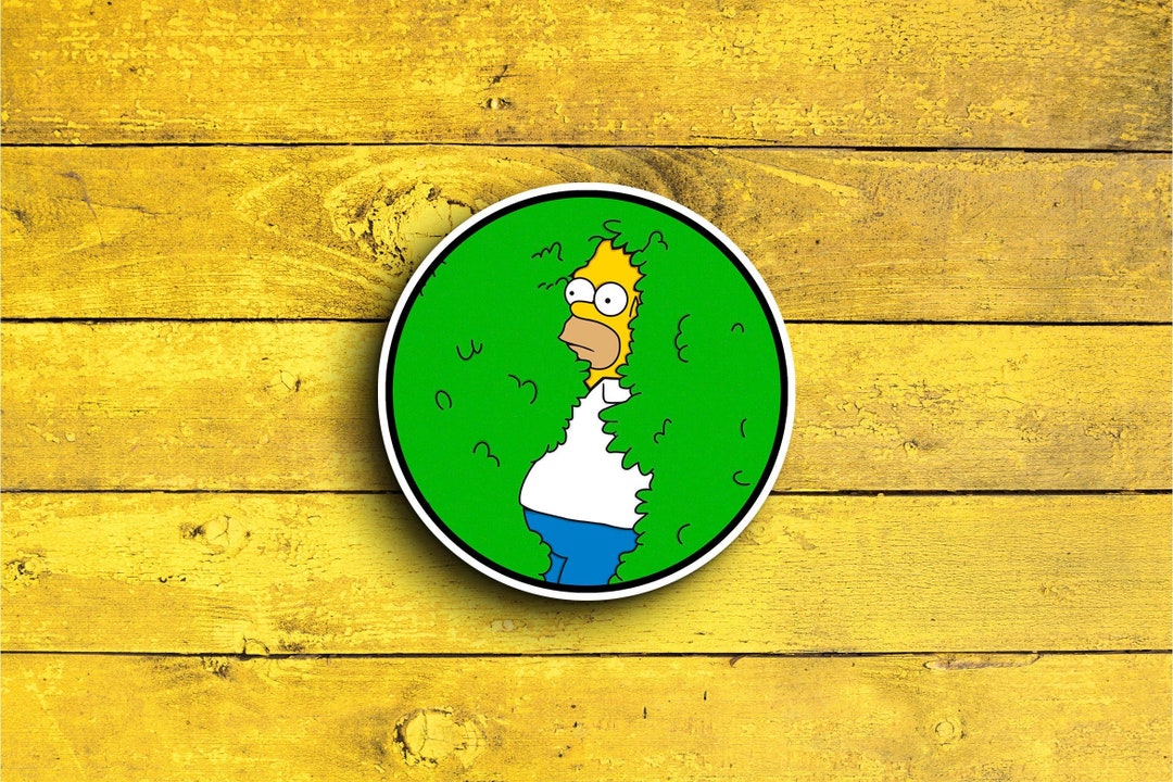 Homer in the Bushes simpsons Sticker - Etsy