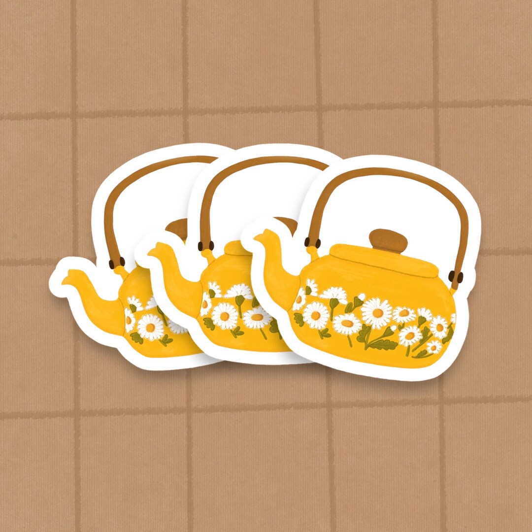 Vintage Tea Pot | Vinyl Sticker | Cute Kawaii Adorable | 2 Inch Sticker ...