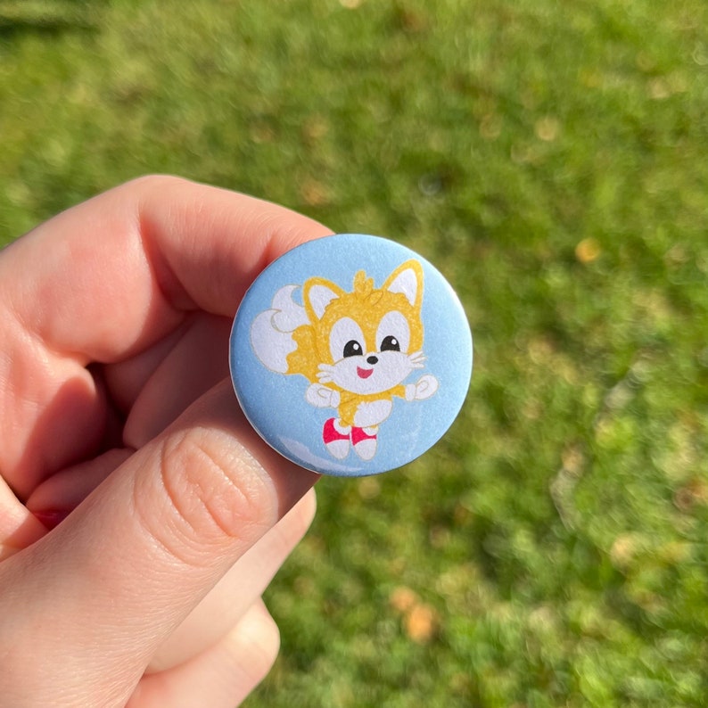 Sonic Buttons | Handmade Pinback Button | 1.25 Inch | Adorable Pins ...