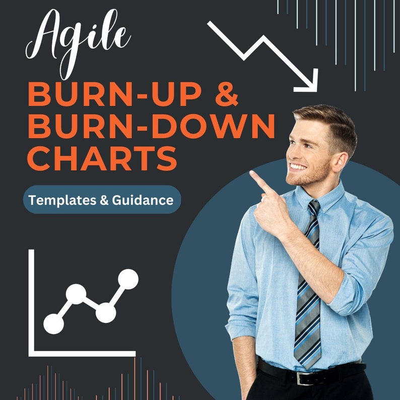 Agile Burnup & Burndown Charts - Etsy