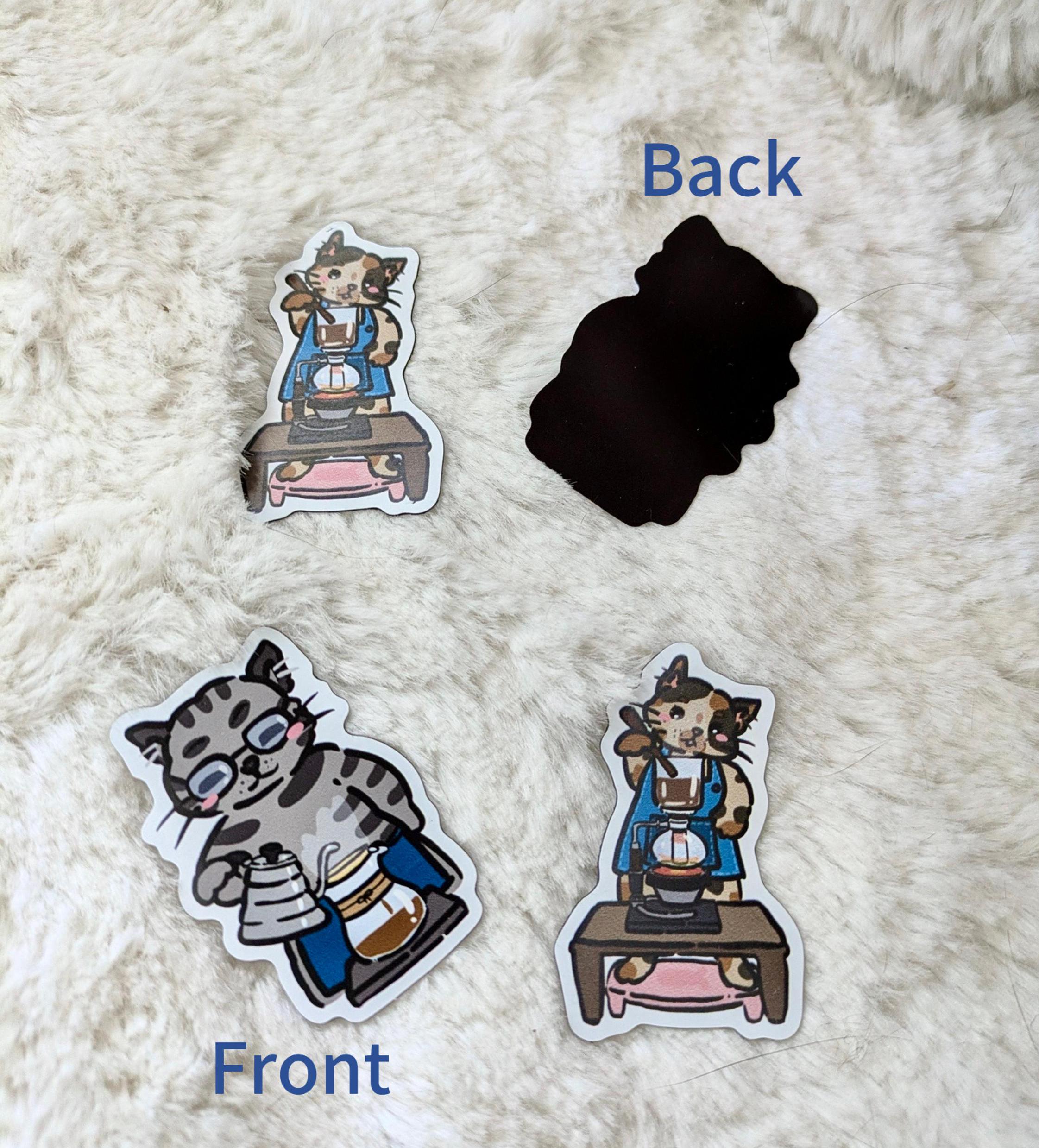 Super Mini Coffee Cat Magnets (set of 4) - Etsy