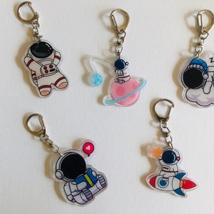 Funny Astronaut Space Keychain Bag Charm - Etsy