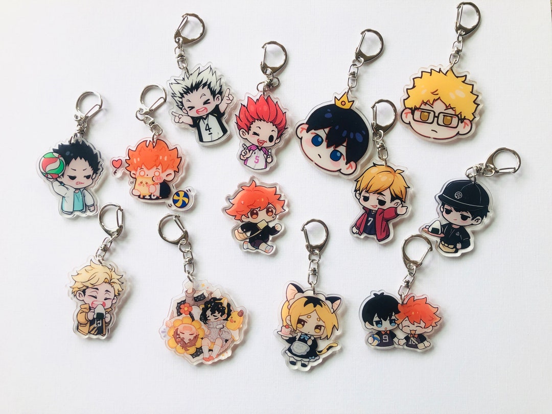 Haikyuu Boy Volleyball Anime Keychain Bagcharm Pendant - Etsy