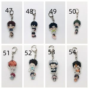 Haikyuu 2 Pieces Mix or Match Keychain Volleyball Anime Bagcharm ...