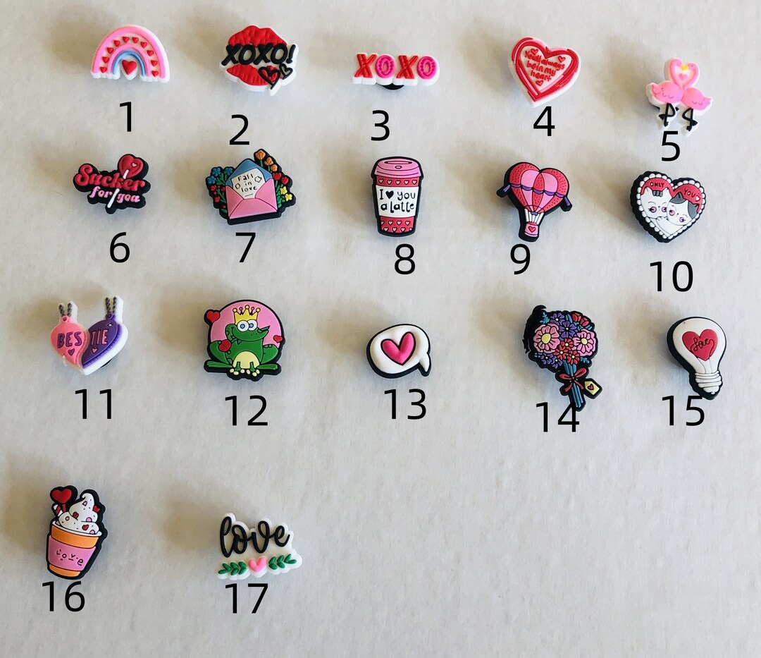 Love Heart Shoe Croc Charms - Etsy