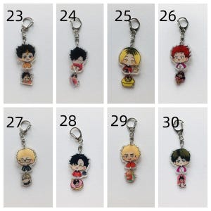 Haikyuu 2 Pieces Mix or Match Keychain Volleyball Anime Bagcharm ...