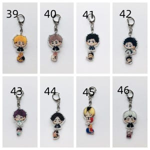 Haikyuu 2 Pieces Mix or Match Keychain Volleyball Anime Bagcharm ...