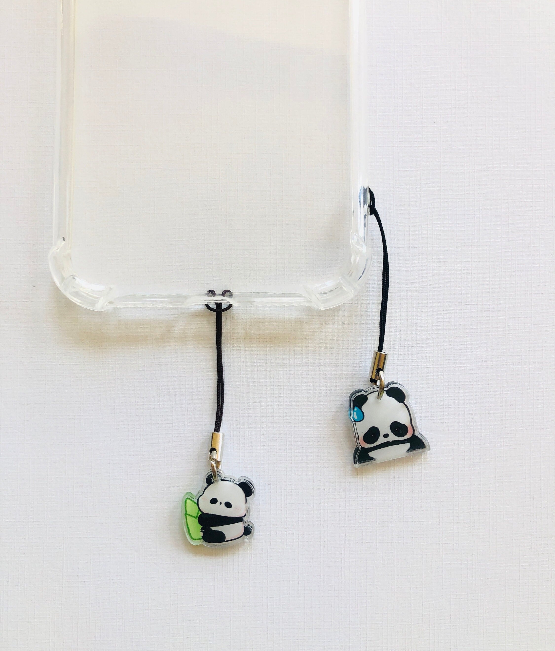 Cute Funny Panda Phone Charm Keyring Bagcharm - Etsy