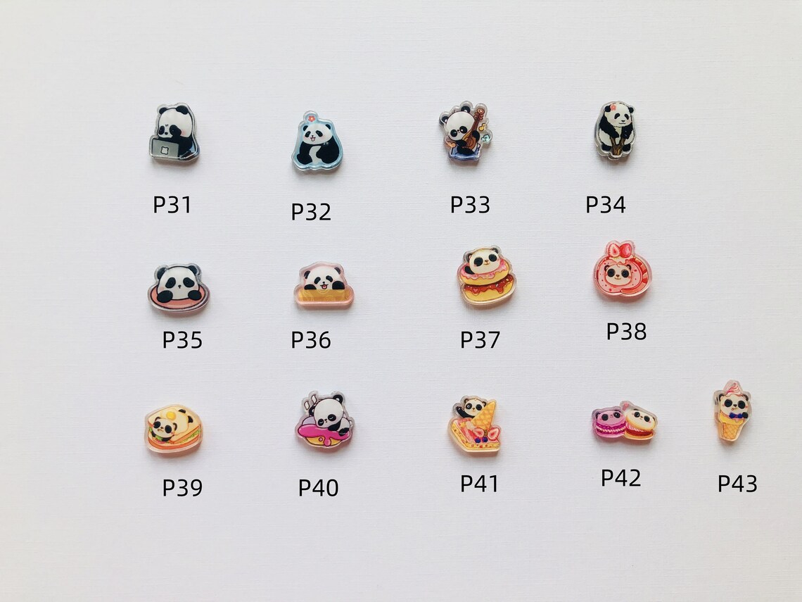 Cute Funny Panda Phone Charm Keyring Bagcharm - Etsy