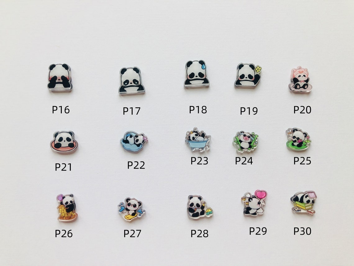 Cute Funny Panda Phone Charm Keyring Bagcharm - Etsy